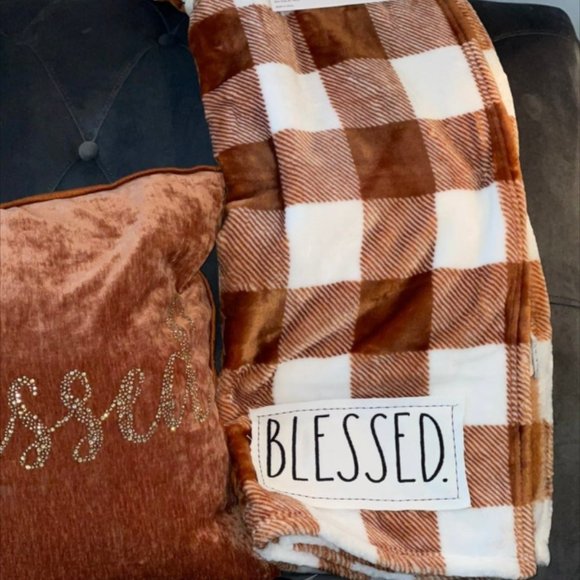 Rae Dunn | Holiday | Nwt Rae Dunn Blessed Buffalo Check Plaid Fall ...